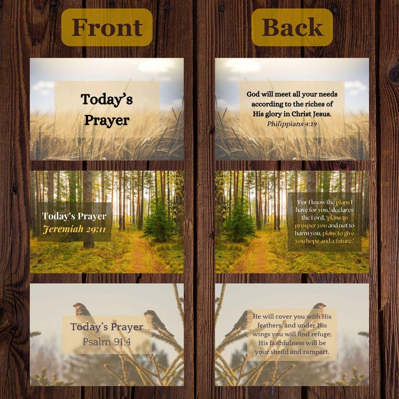 Printable Prayer Card Collection | Bible Verse Digital Download Set for ...