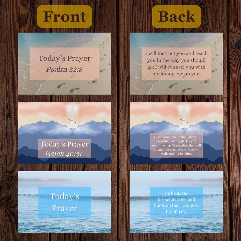 Printable Prayer Card Collection | Bible Verse Digital Download Set for ...