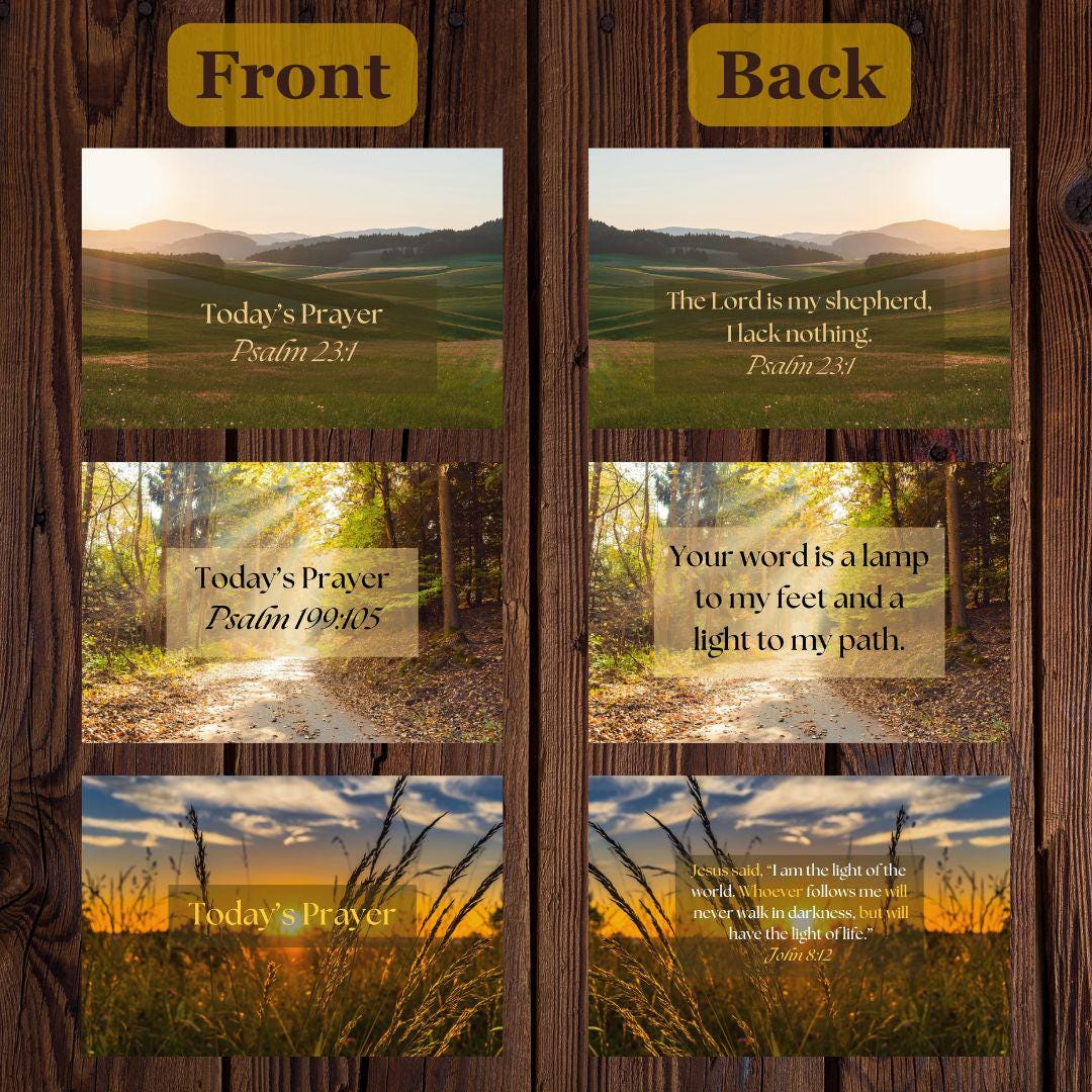Printable Prayer Card Collection | Bible Verse Digital Download Set for ...