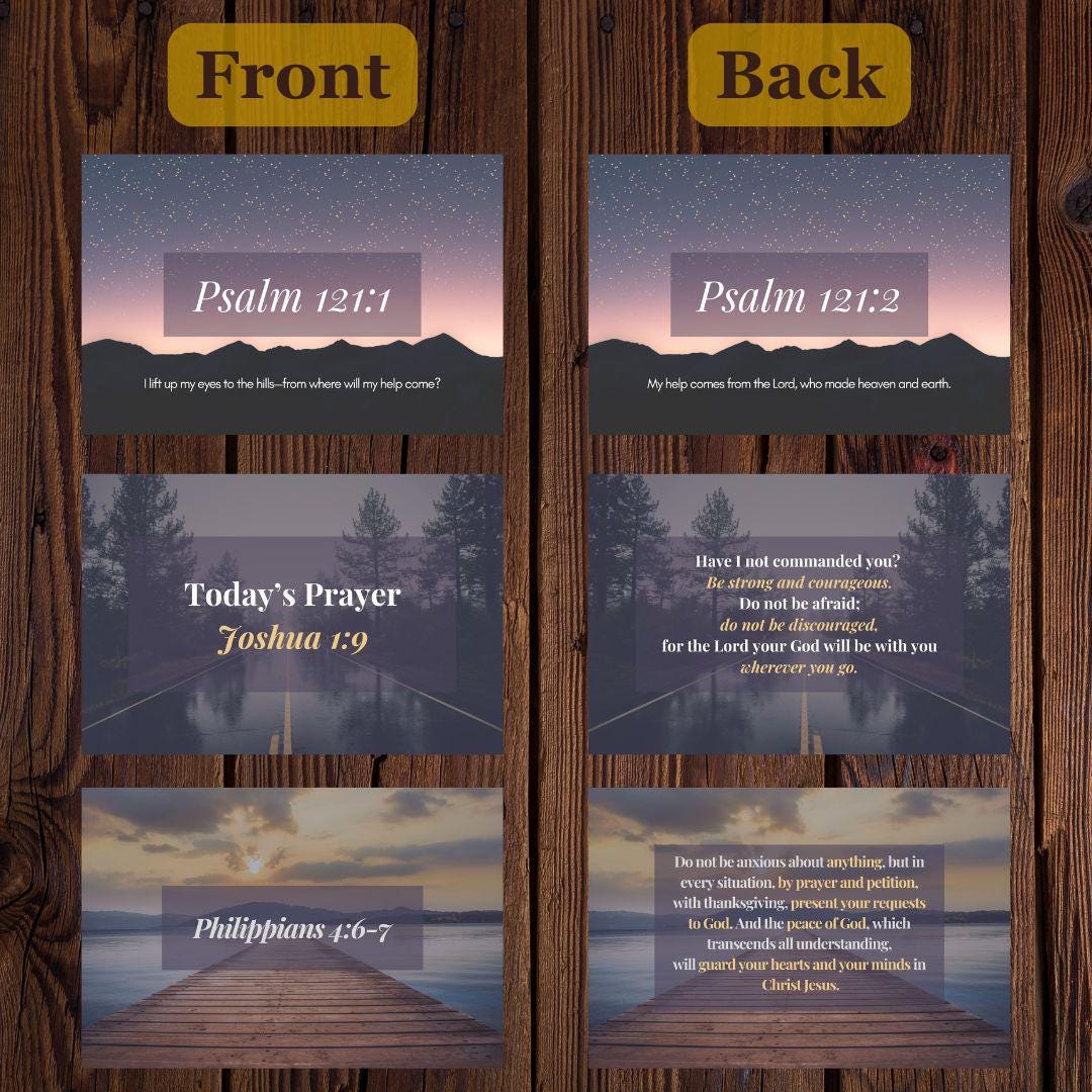 Printable Prayer Card Collection | Bible Verse Digital Download Set for ...