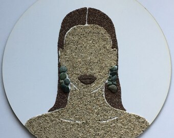 Relax Mode Figure by Sand Mosaic Painting Decor Art Object - Etsy