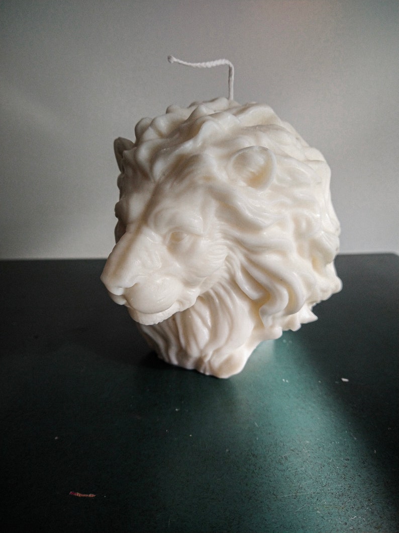 Large Lion Head Candle Natural Soy Wax - Etsy