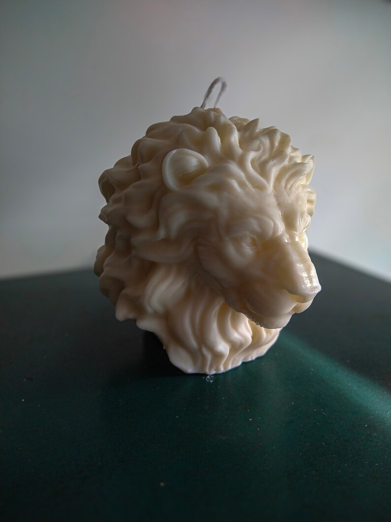 Large Lion Head Candle Natural Soy Wax - Etsy