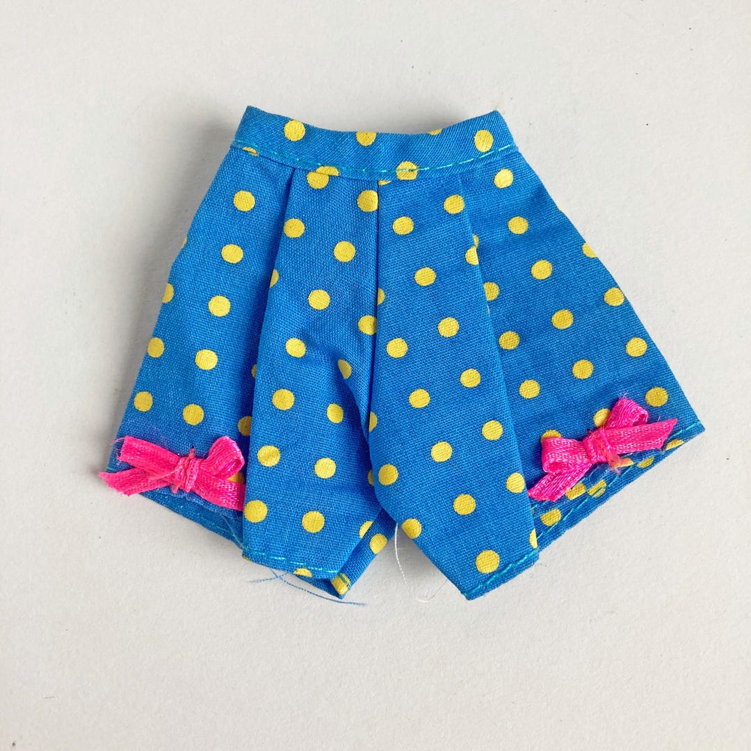 Vintage 1993 Barbie Shorts: Weekend Fashion, Blue Polka Dot - Etsy