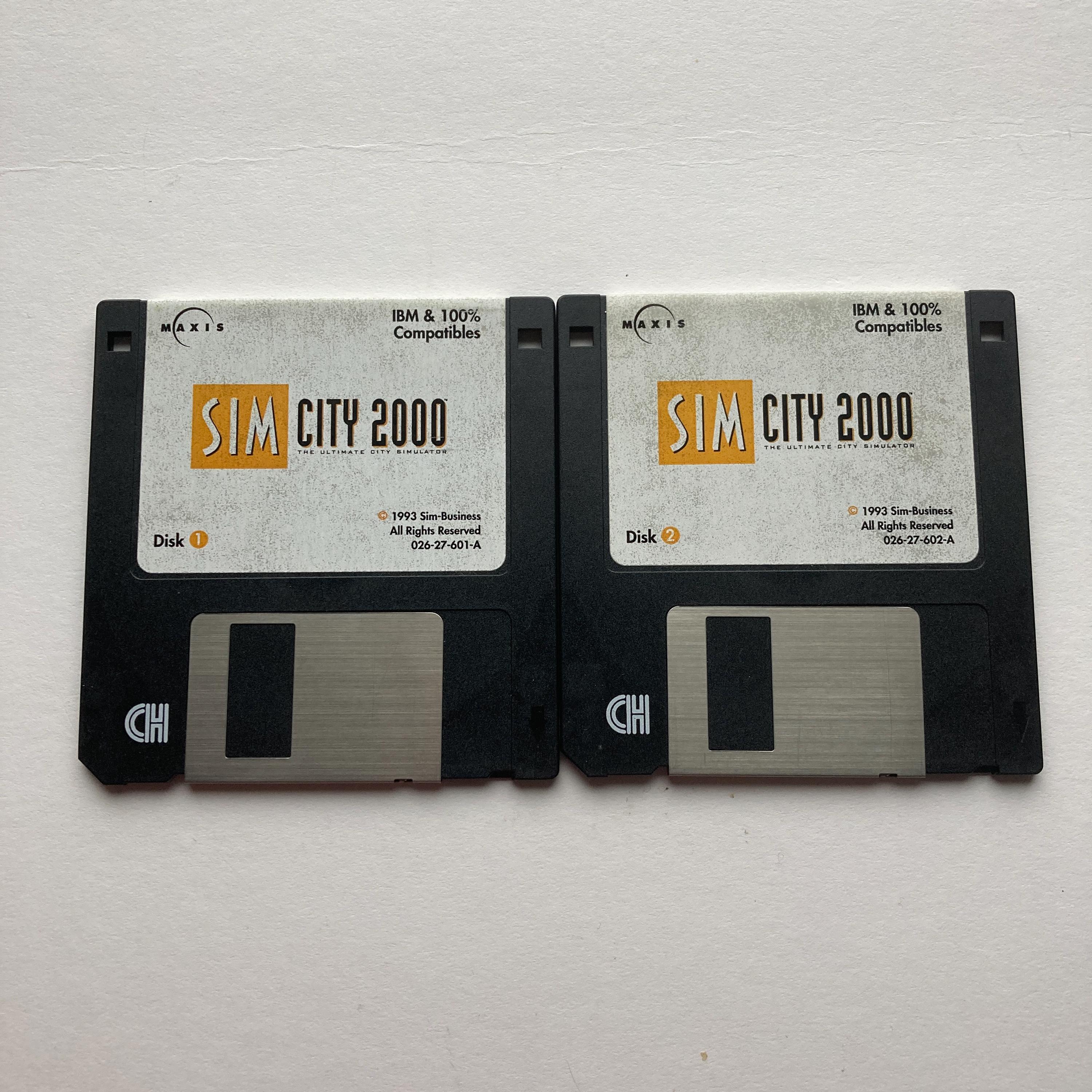 Vintage 1993 Simcity 2000 PC Game: Maxis Big Box Edition With Manuals ...