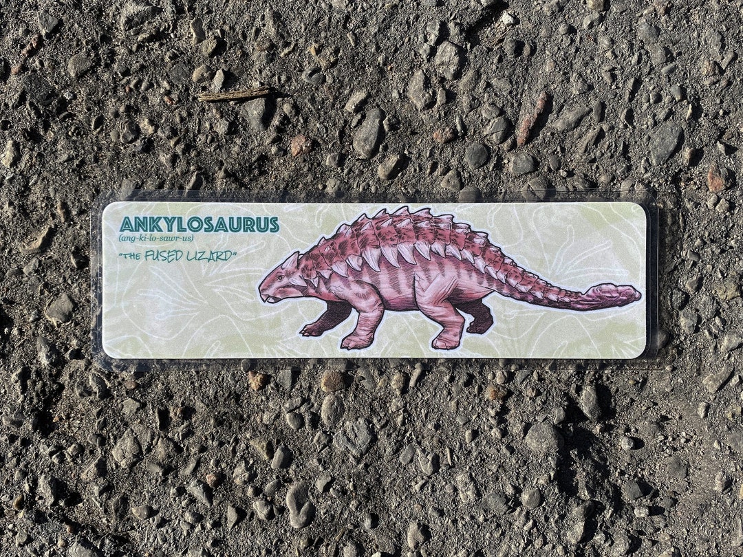 ANKYLOSAURUS DINOSAUR BOOKMARK, Dinosaur Gifts, Bookmarks for Kids Gift ...
