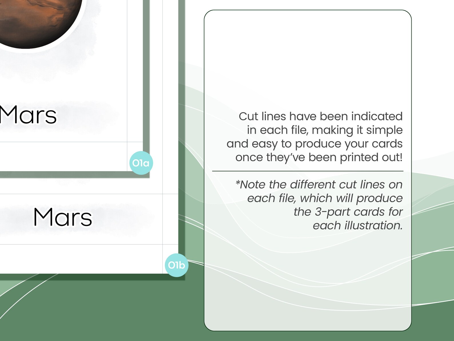 Montessori Nomenclature Cards ILLUSTRATED PLANETS, Montessori Materials ...