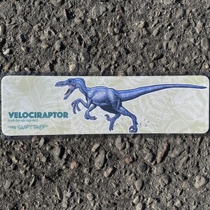 VELOCIRAPTOR DINOSAUR BOOKMARK, Dinosaur Gifts, Bookmarks for Kids ...