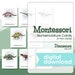 Montessori Nomenclature Cards ILLUSTRATED DINOSAURS, Montessori ...