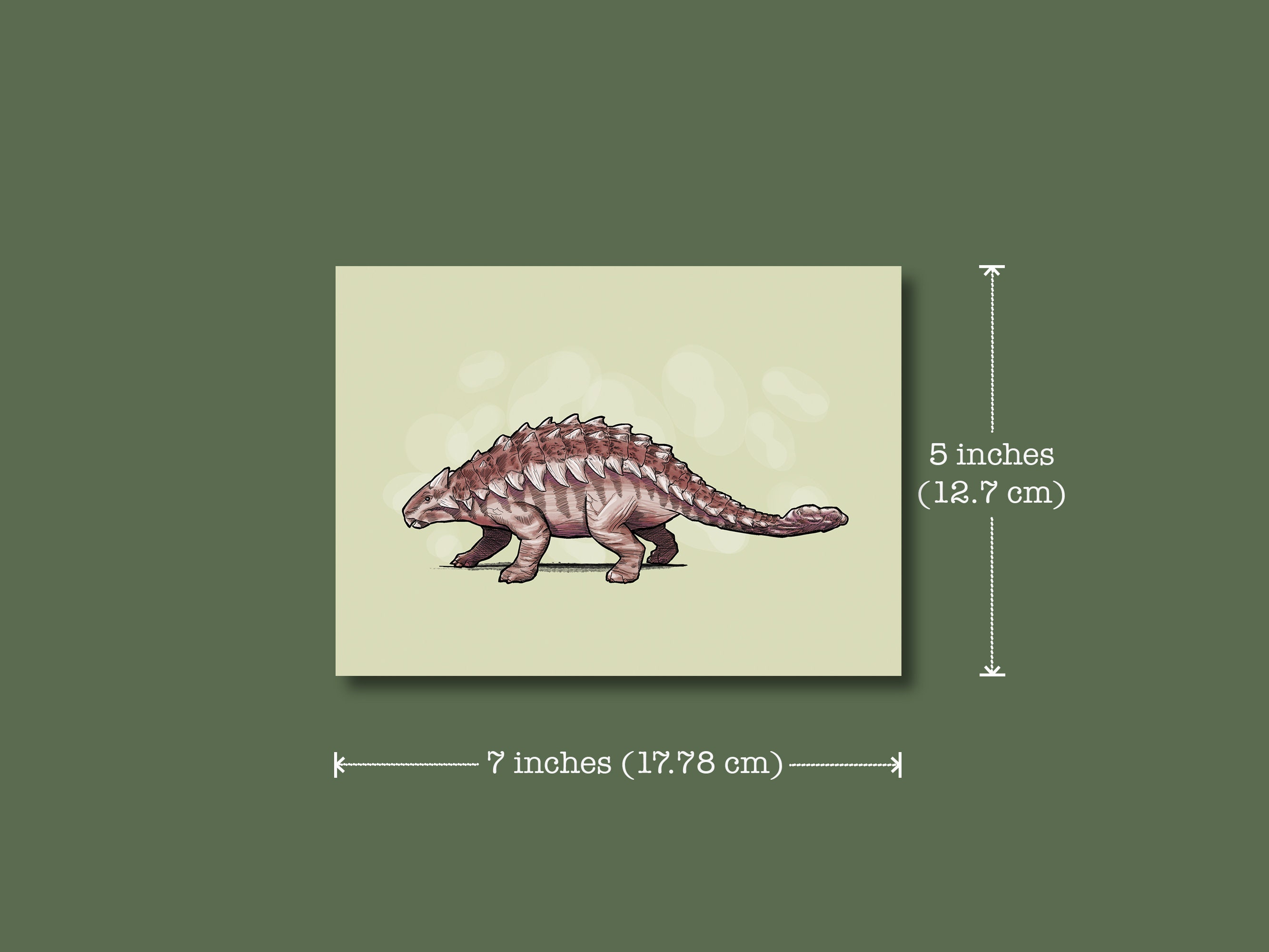 ANKYLOSAURUS Dinosaur ART PRINT, Classroom Decor, Dinosaur Poster, Kids ...