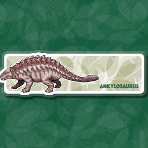 ANKYLOSAURUS DINOSAUR BOOKMARK for Kids Dinosaur Gift for Bookworms ...