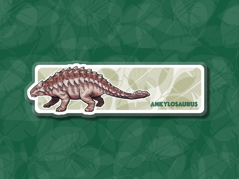 ANKYLOSAURUS DINOSAUR BOOKMARK for Kids Dinosaur Gift for Bookworms ...