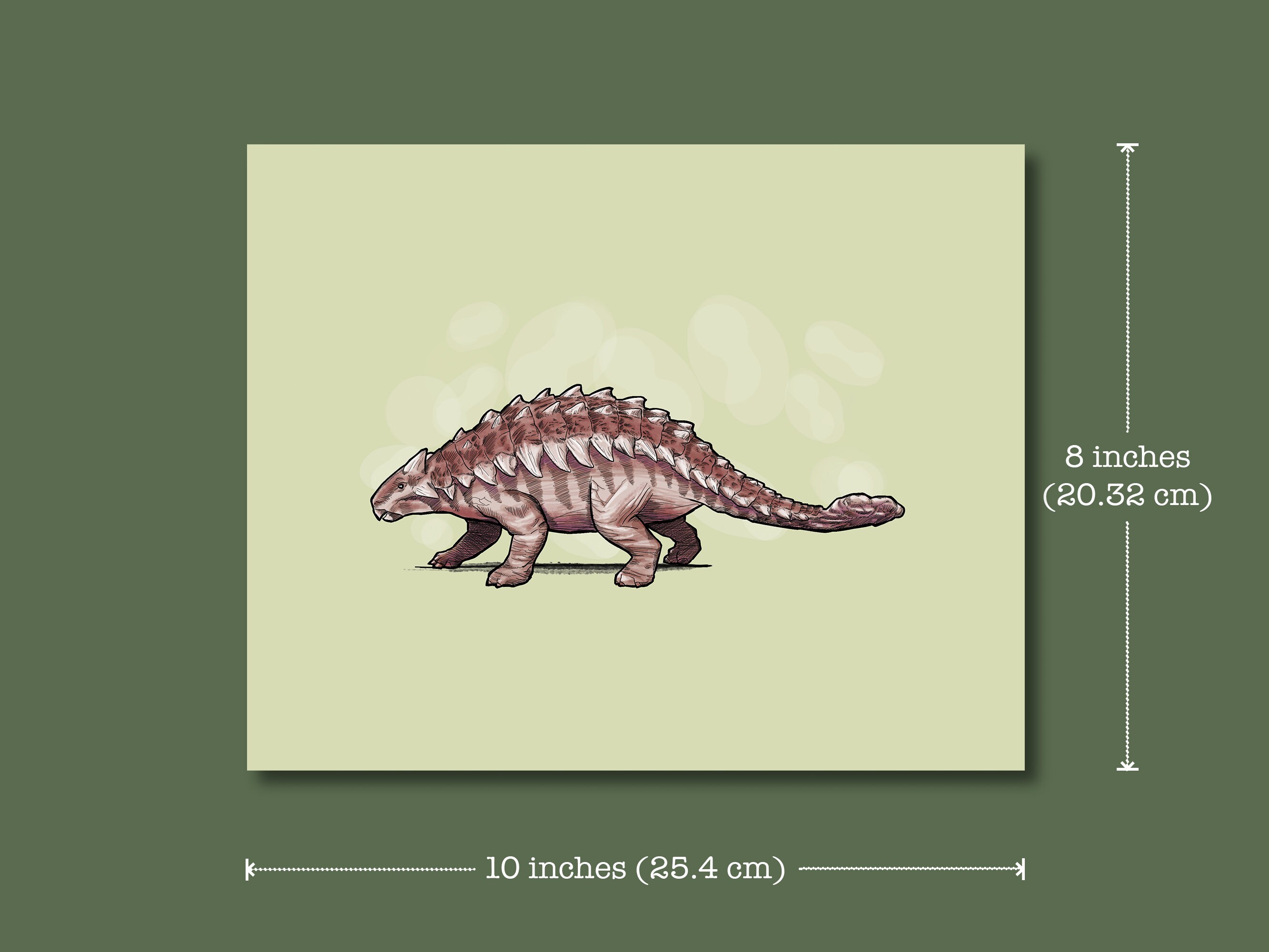 ANKYLOSAURUS Dinosaur ART PRINT, Classroom Decor, Dinosaur Poster, Kids ...