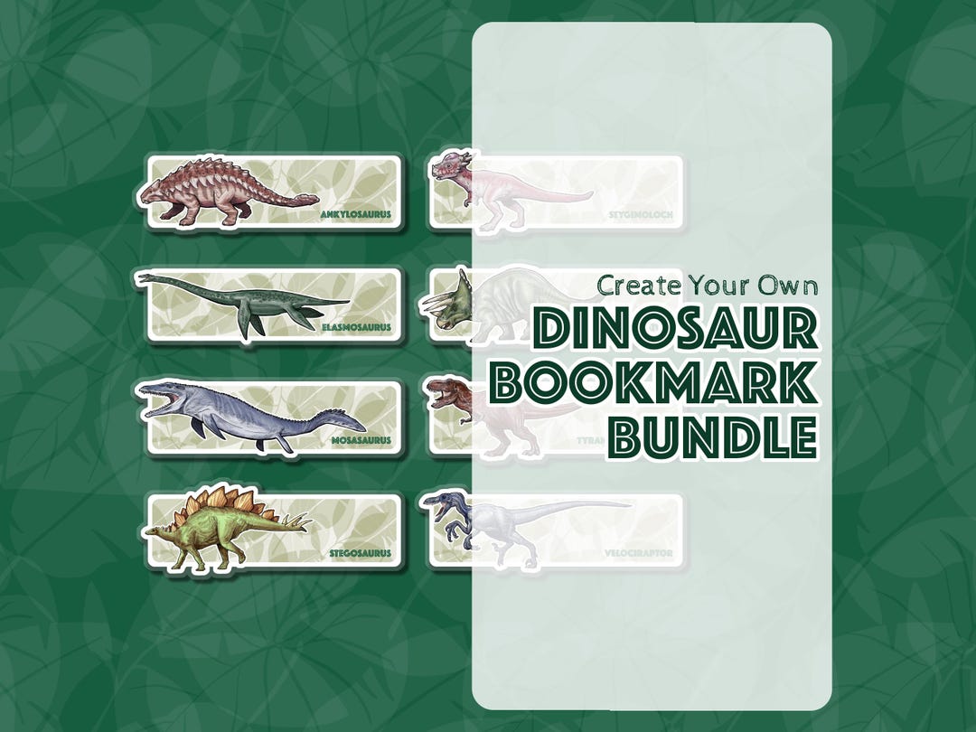 DINOSAUR BOOKMARK BUNDLE for Kids Gift for Nerds Bookmark Set for ...