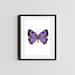 Colorado Hairstreak Butterfly Art Print, Illustrated Purple Butterfly ...