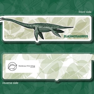ELASMOSAURUS DINOSAUR BOOKMARK for Kids Dinosaur Gift for Bookworms ...