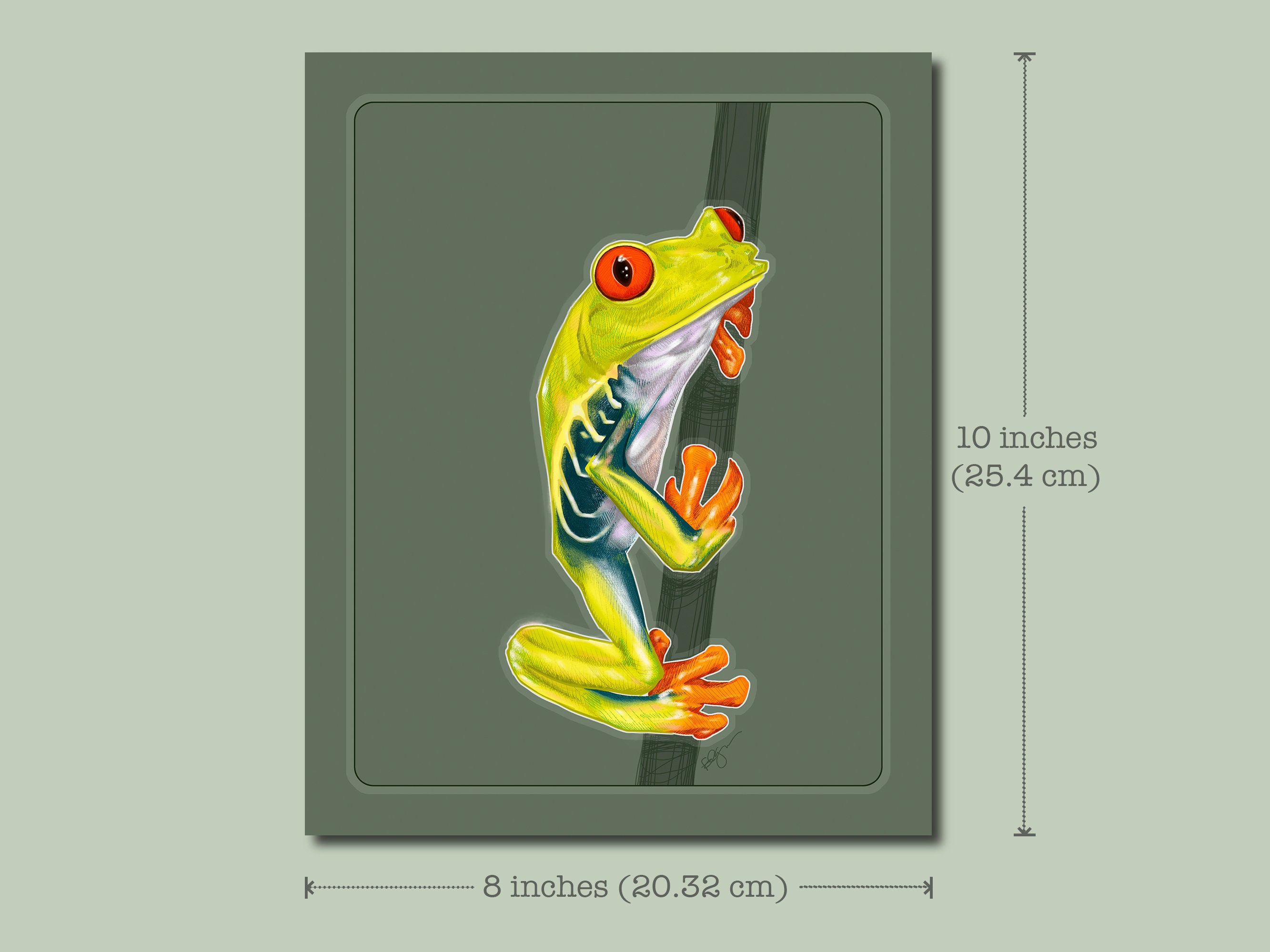 RED EYED Tree FROG, Frog Art Print, Tree Frog Artwork, Frog Painting ...