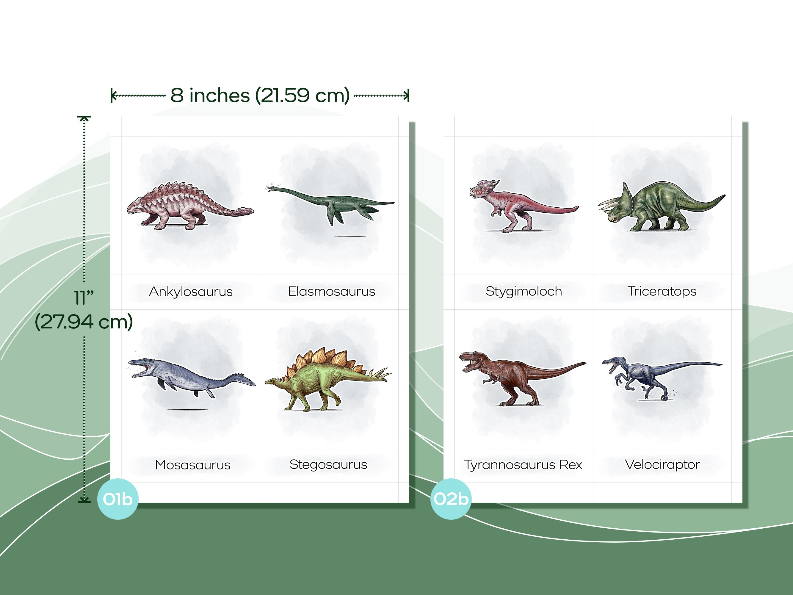 Montessori Nomenclature Cards ILLUSTRATED DINOSAURS, Montessori ...