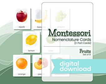 Montessori Nomenclature Cards ILLUSTRATED VEGETABLES, Montessori ...