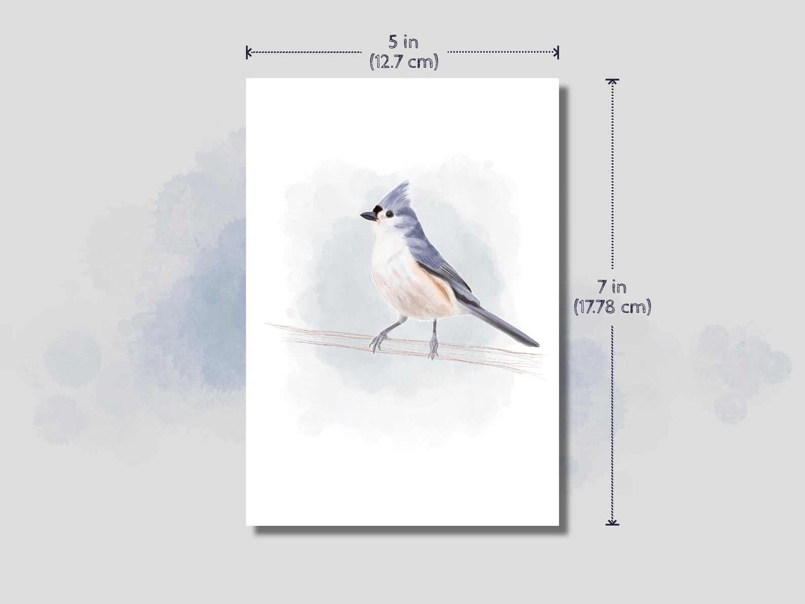 TUFTED TITMOUSE 5x7 Art Print of Titmouse Bird Art Home Decor Wall Art ...