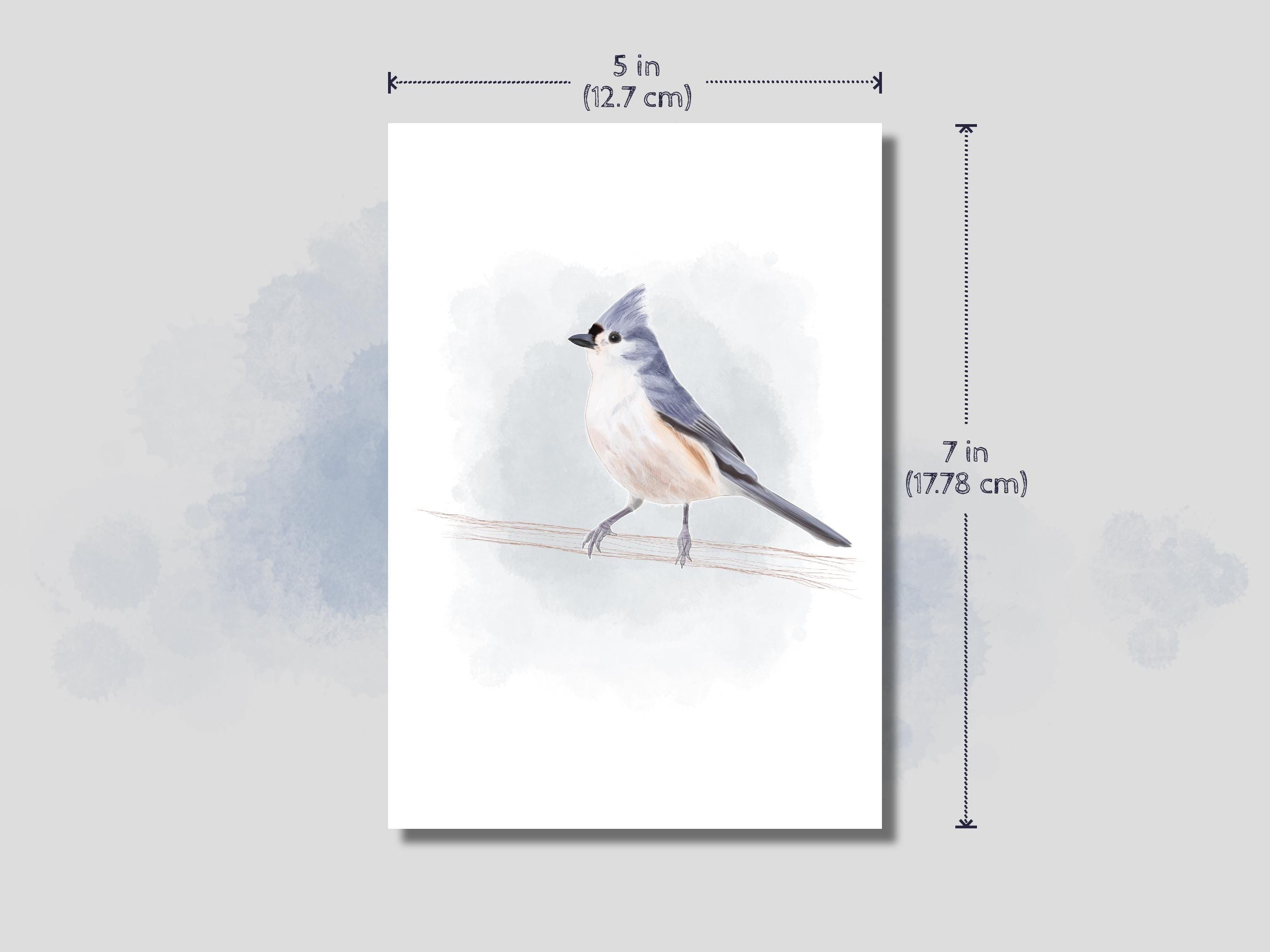 TUFTED TITMOUSE 5x7 Art Print of Titmouse Bird Art Home Decor Wall Art ...