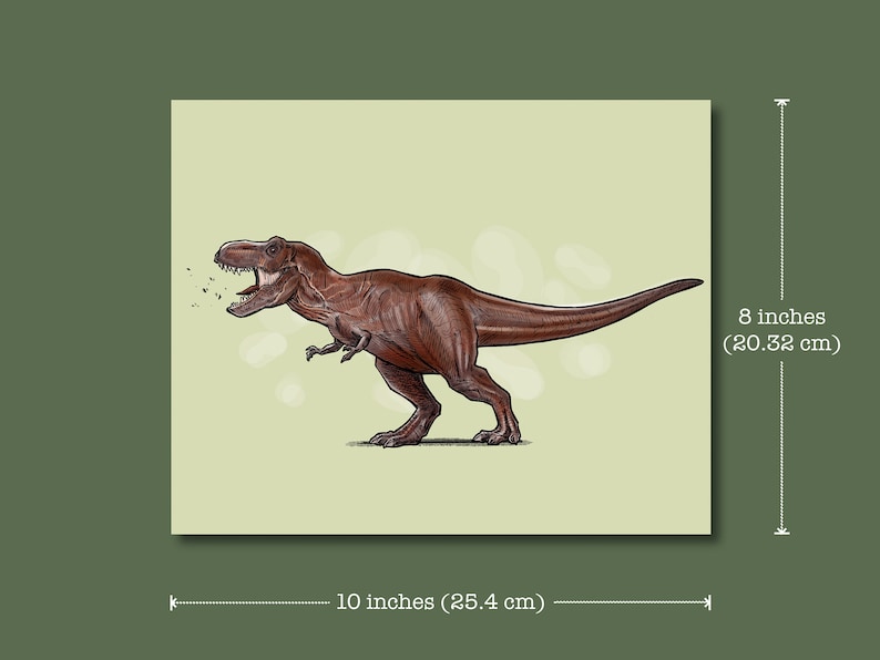 TYRANNOSAURUS REX Dinosaur ART Print, Classroom Decor, Tyrannosaurus ...