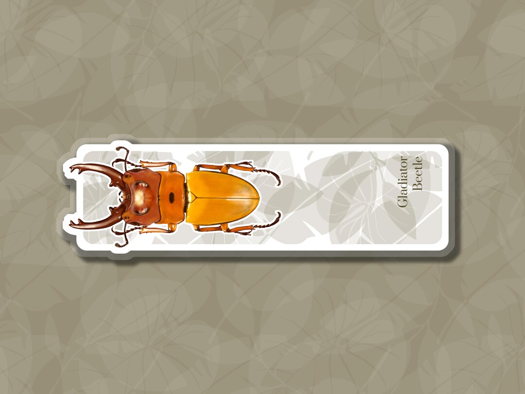 GLADIATOR BEETLE BOOKMARK for Kids Bookmarks for Geeks Gifts for Nerds ...