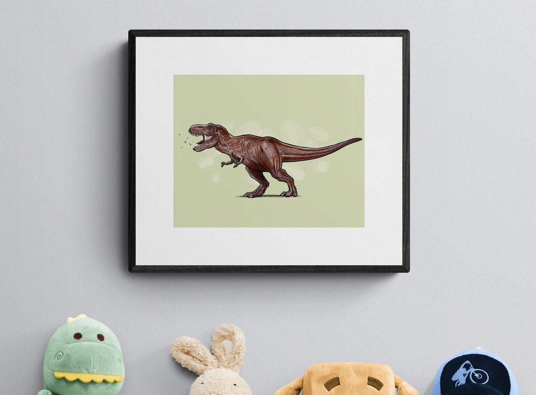 TYRANNOSAURUS REX Dinosaur ART Print, Classroom Decor, Tyrannosaurus ...