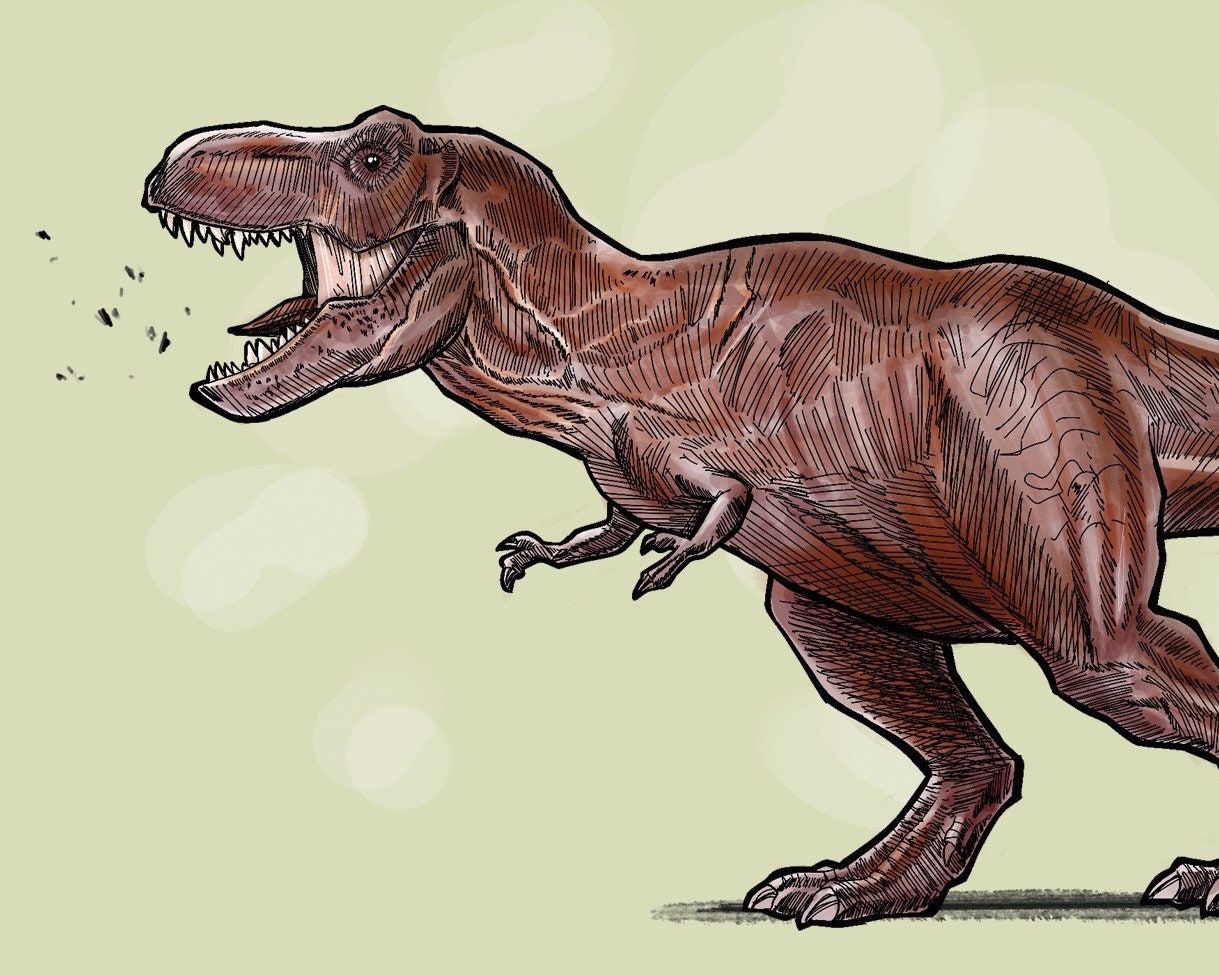 TYRANNOSAURUS REX Dinosaur ART Print, Classroom Decor, Tyrannosaurus ...