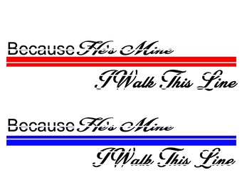 I Walk the Line Svg - Etsy