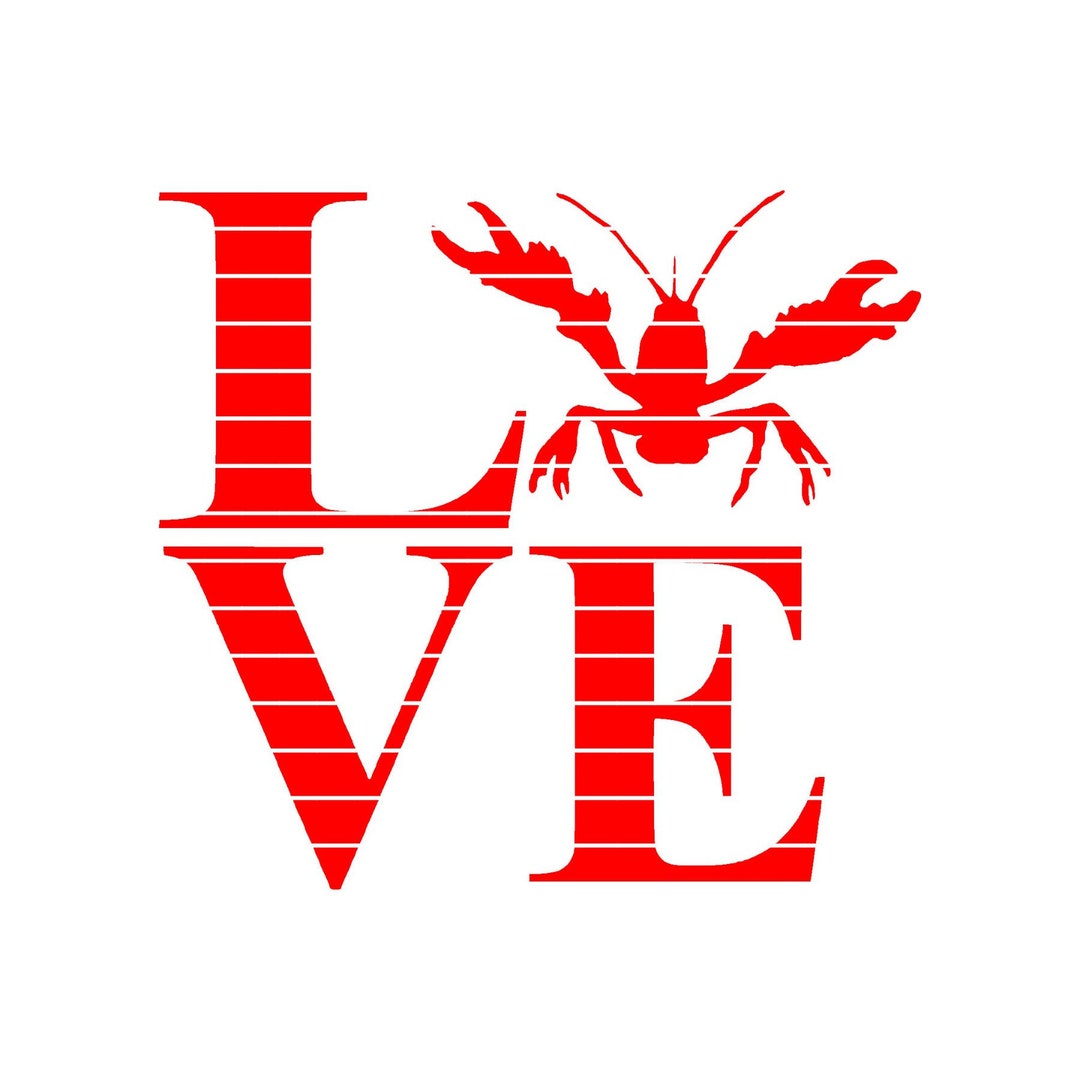 Love Crawfish Svg Dxf Png Jpeg Digital Cut File - Etsy