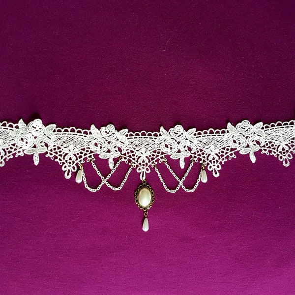 Lace Choker Necklace - Etsy