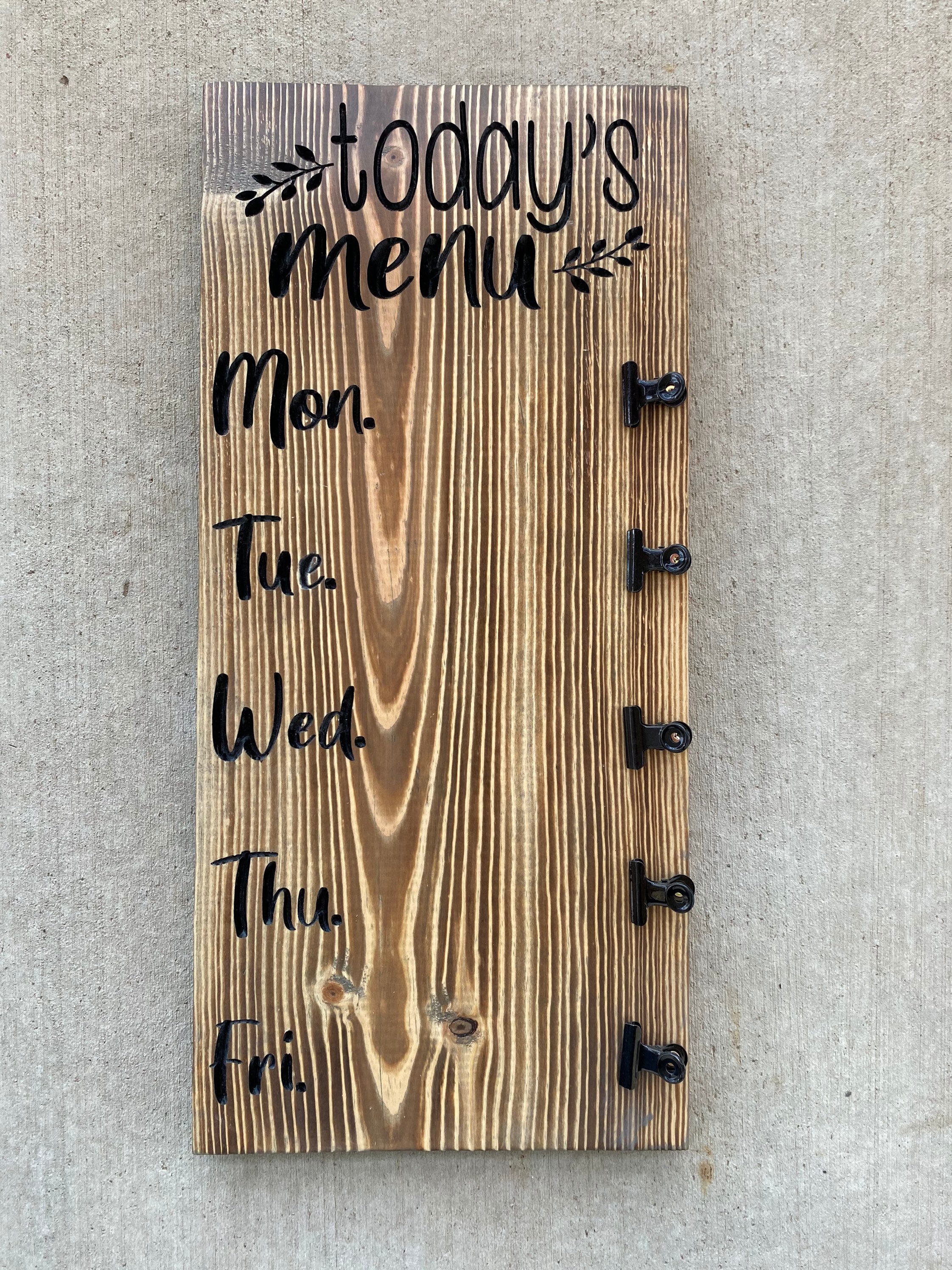 Menu Board Weekly Menu Planner Family Dinner Planner | Etsy