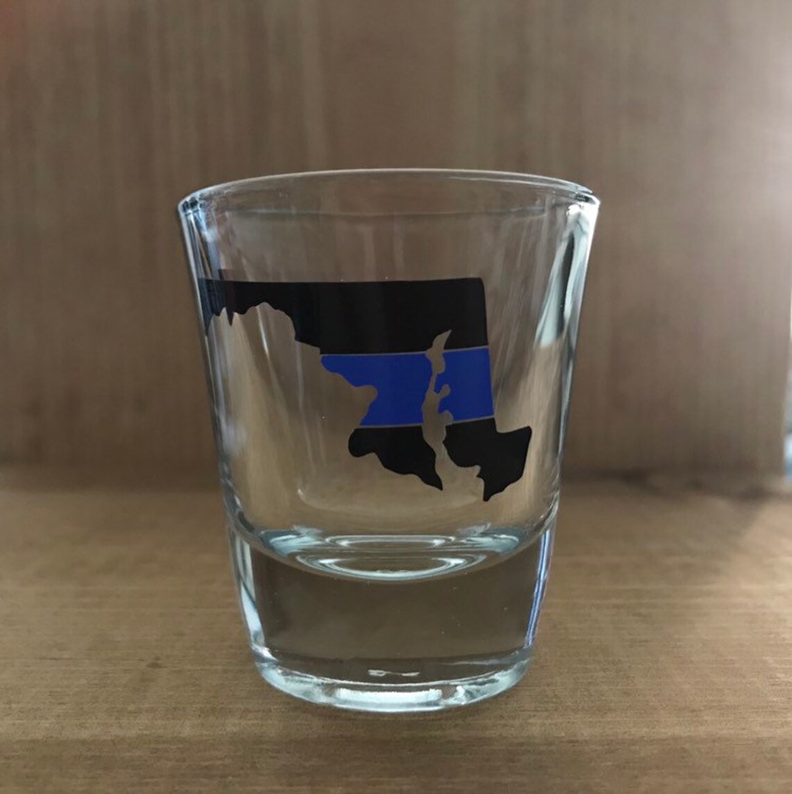 Blue Line State Shot Glass Police Officer Gift Law - Etsy