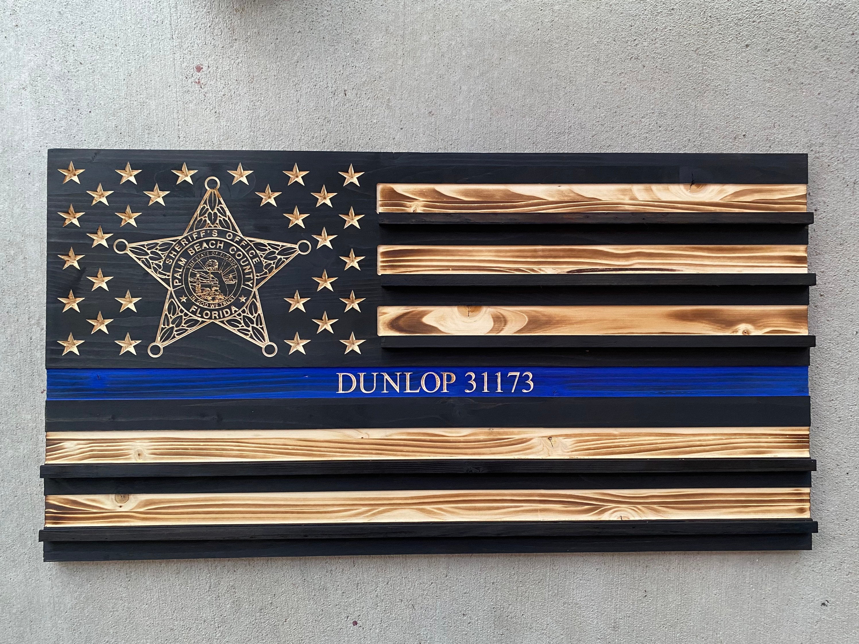 Thin Blue Line Coin Display Thin Blue Line Flag Custom - Etsy