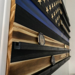 Engraved Thin Blue Line Flag: Custom Police Challenge Coin Display ...