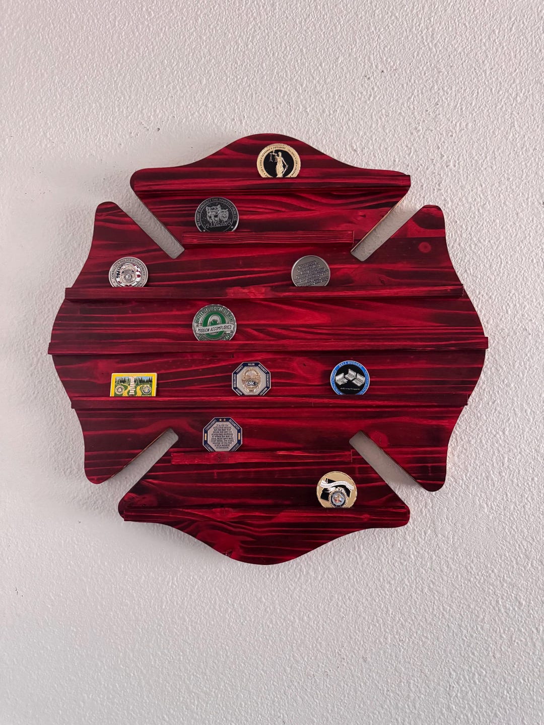 Firefighter Challenge Coin Display, Fire Hydrant, Gift for Firefighters ...