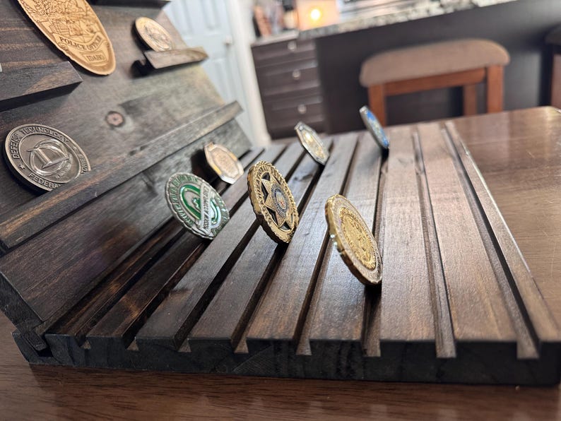 Desktop Custom Challenge Coin Display: Police, Firefighter, Military ...