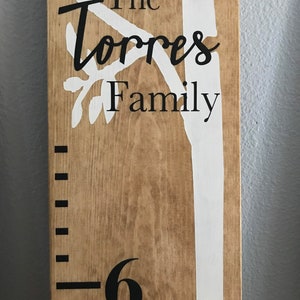Custom Aspen Tree Growth Chart: Hand Painted Pine Wood Wall Ruler - Etsy