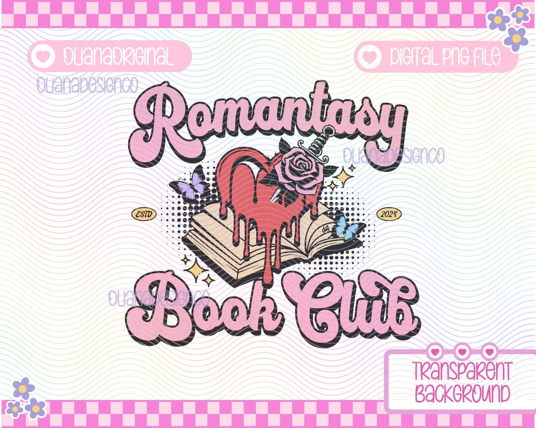 Romantasy Book Club PNG Romance Fantasy Lover Bookish - Etsy