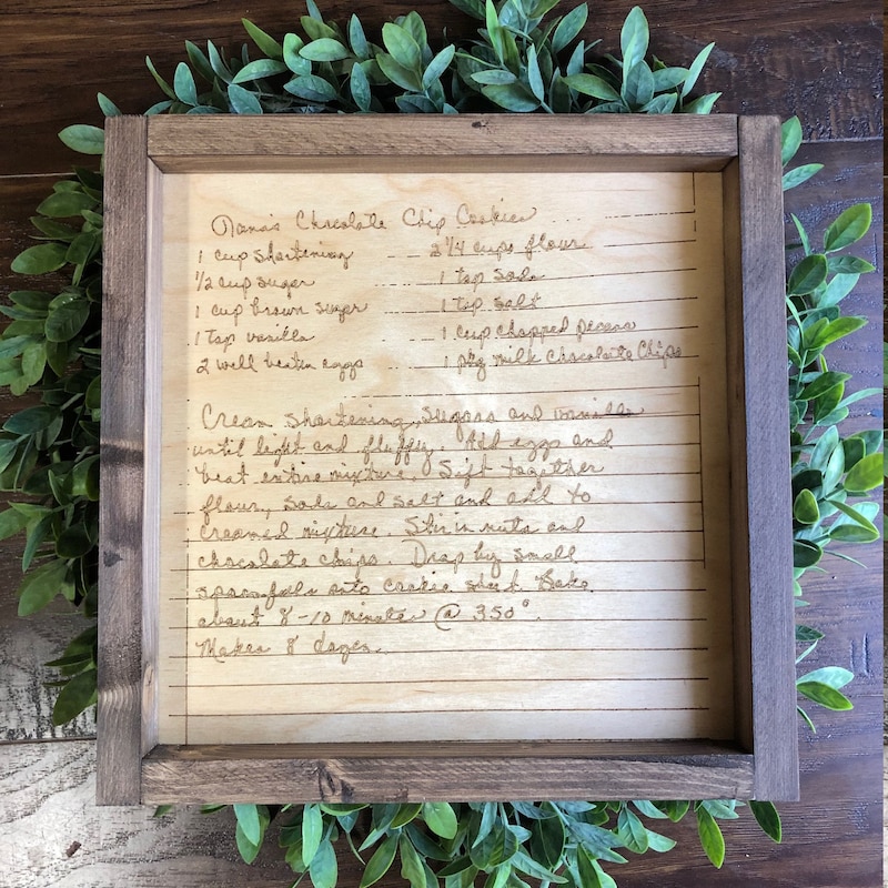Handwritten Recipe Sign - Etsy