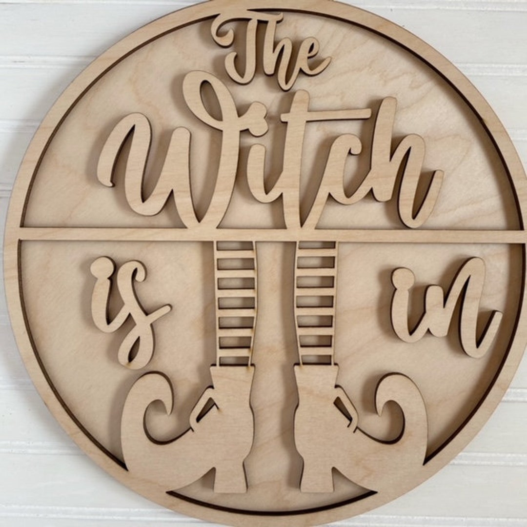 The Witch is in Halloween Thanksgiving Fall Pumpkin Laser Wood DIY ...