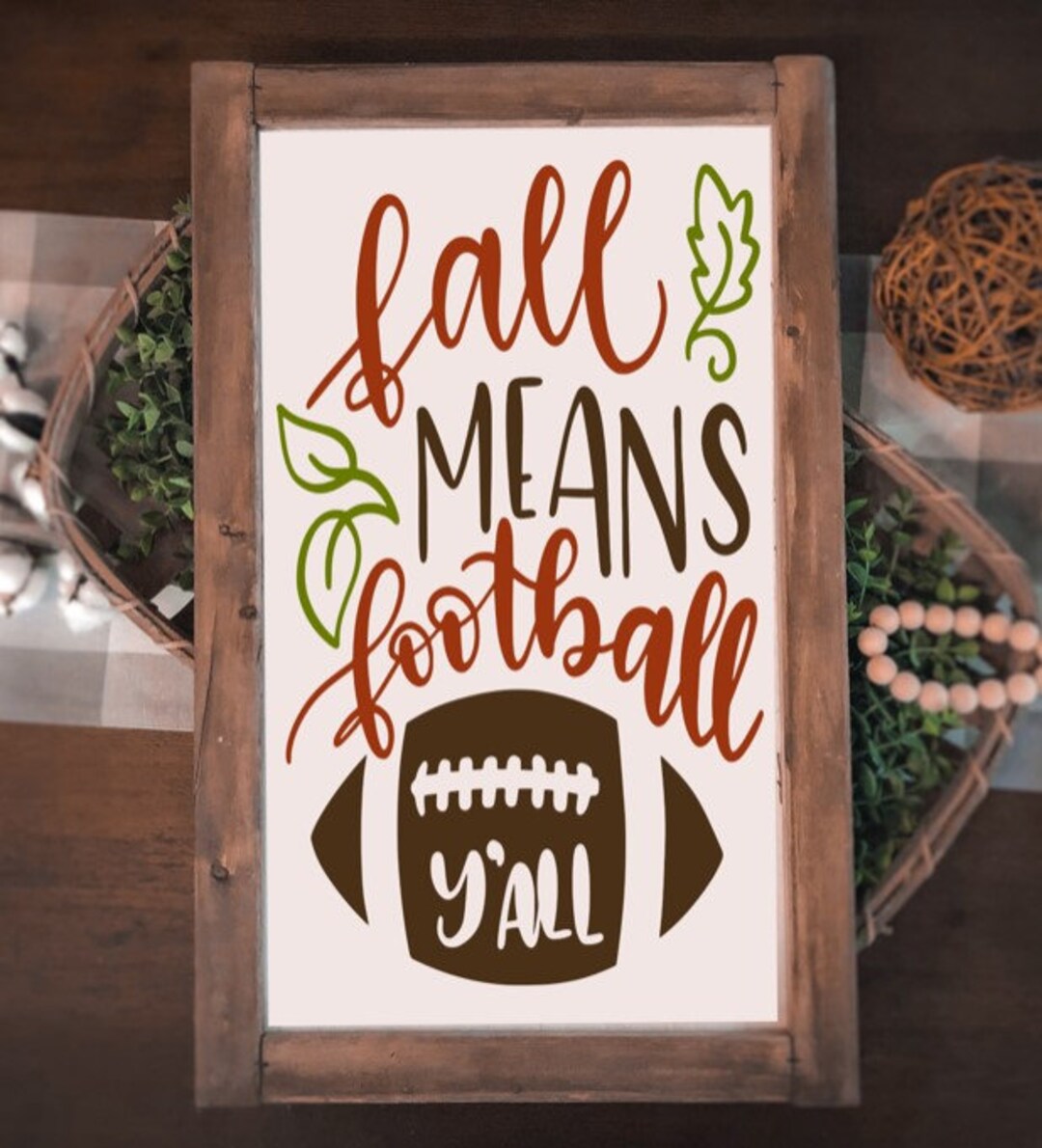 Vinyl Stencil Fall Means Football Y'all - Etsy