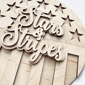 Stars & Stripes 4th of July Summer Patriotic Laser Wood DIY Project ...