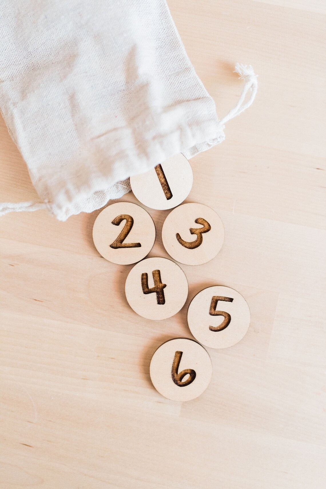 Wood Number Coins Math Manipulatives Educational Game | Etsy