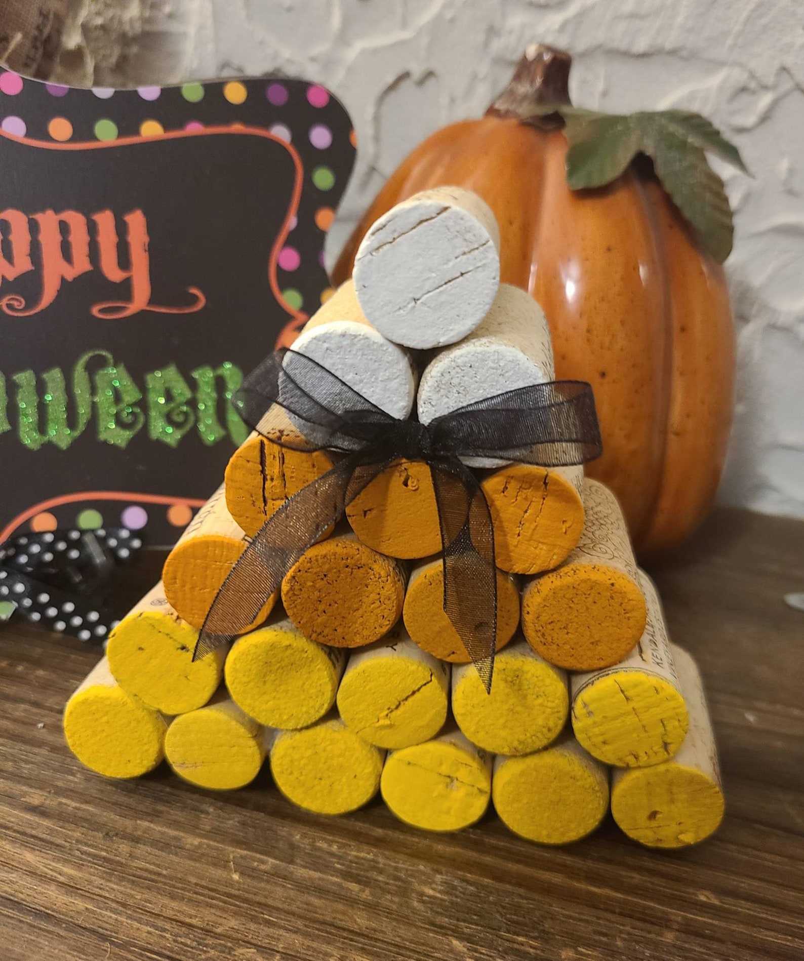 Cork Candy Corn | Fall Decor - Etsy