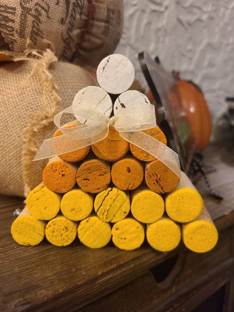 Cork Candy Corn | Fall Decor - Etsy