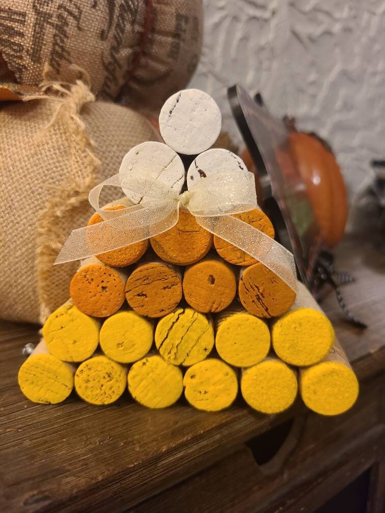 Cork Candy Corn | Fall Decor - Etsy
