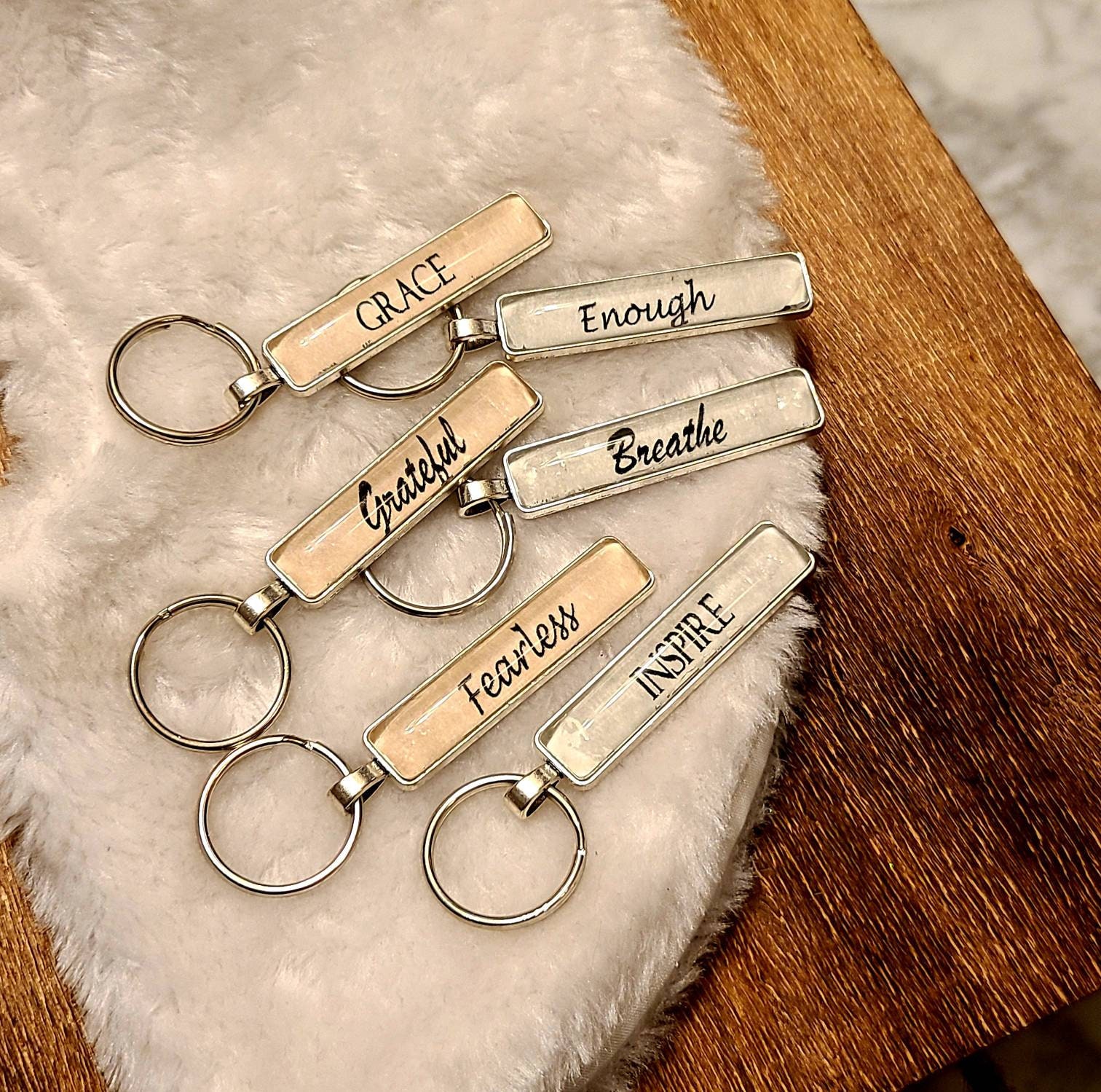 PERSONALIZED Keychain | Word of the Year | Bible Verse | Kid Name | Pet ...