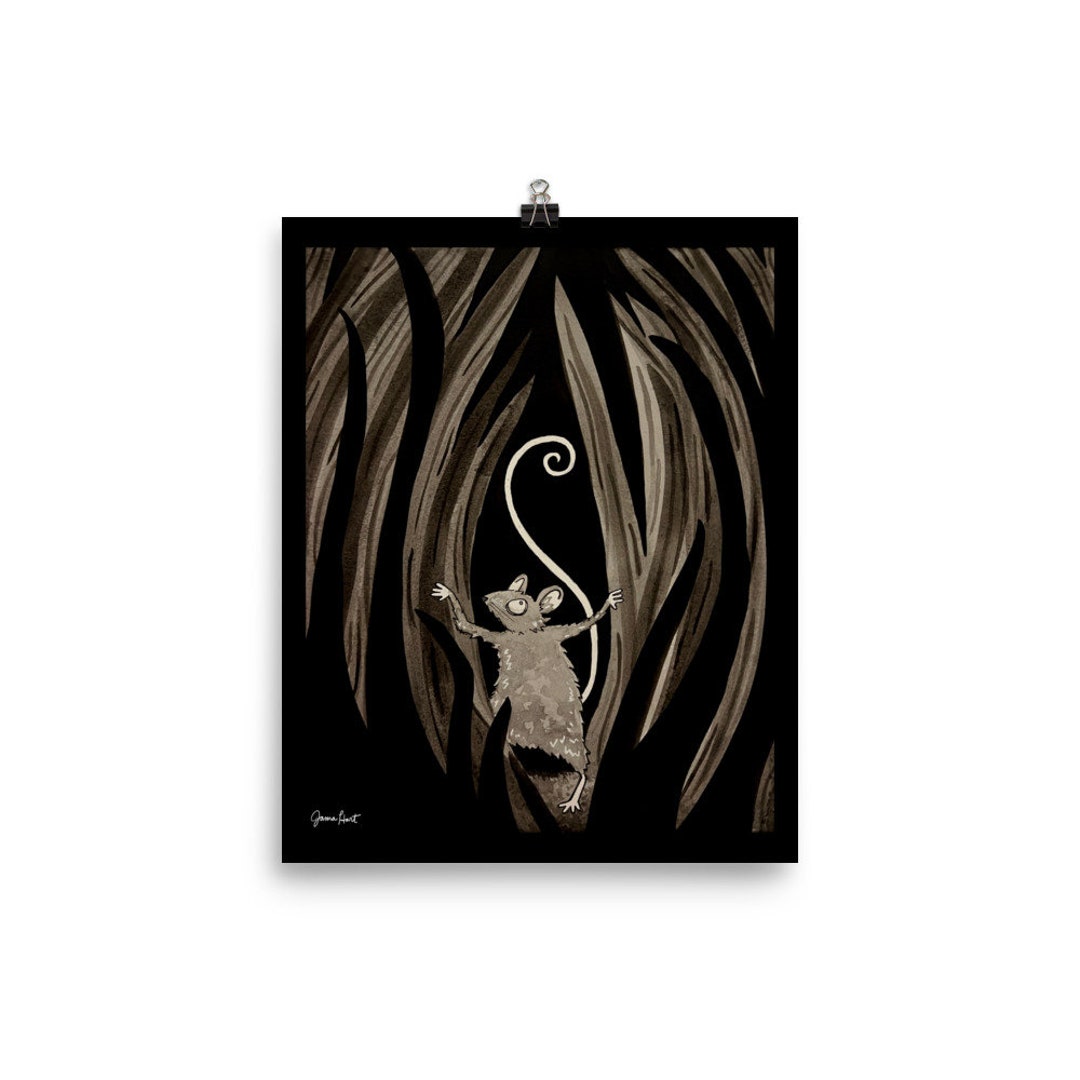 Wandering Mouse - Illustration Print - Etsy